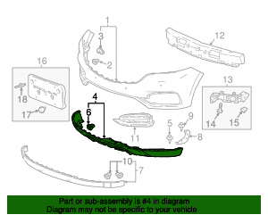 2018-2021 Buick Enclave Front Upper Bumper Cover 84331689 | OEM Parts ...