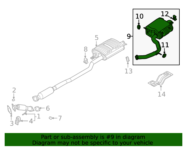 28710-K5540 - Exhaust Muffler 2022-2024 Hyundai Santa Cruz | AutoNation ...