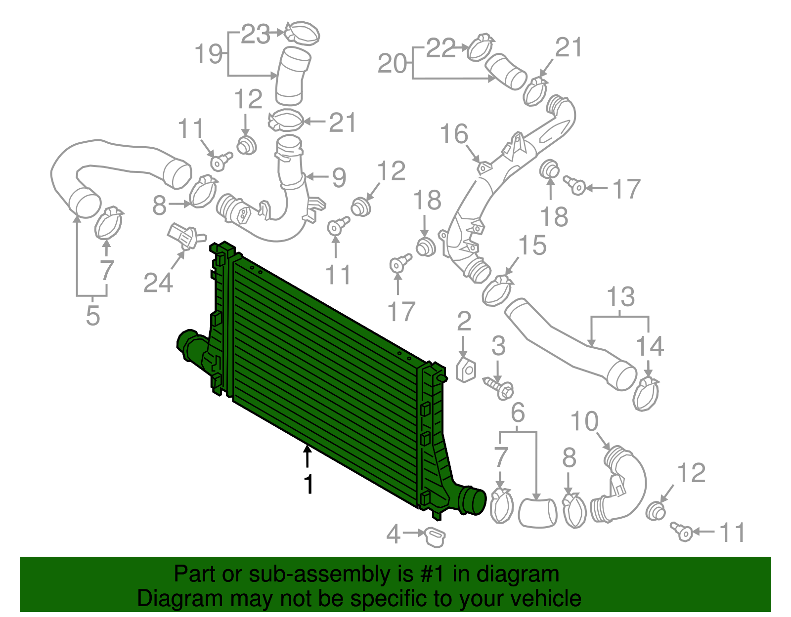 2018-2023 Volkswagen Inter-Cooler 3QF-145-803-A | VW Direct Auto Parts