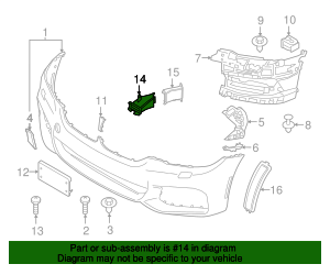 51747383851 - 2017-2020 BMW Air Duct (51-74-7-383-851) | BMW of South ...