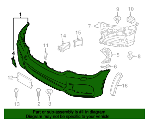 51118069076 - 2017-2020 BMW Bumper Cover (51-11-8-069-076) | BMW of ...