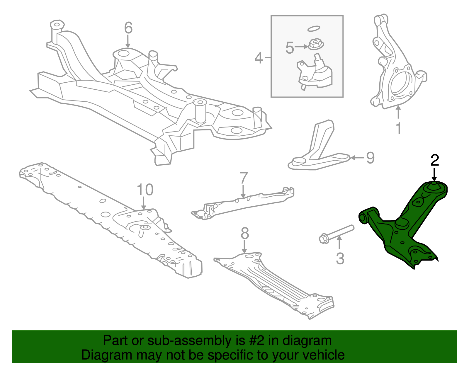 2013-2018 Toyota RAV4 Lower Control Arm 48068-0R030 | Toyota Parts Center