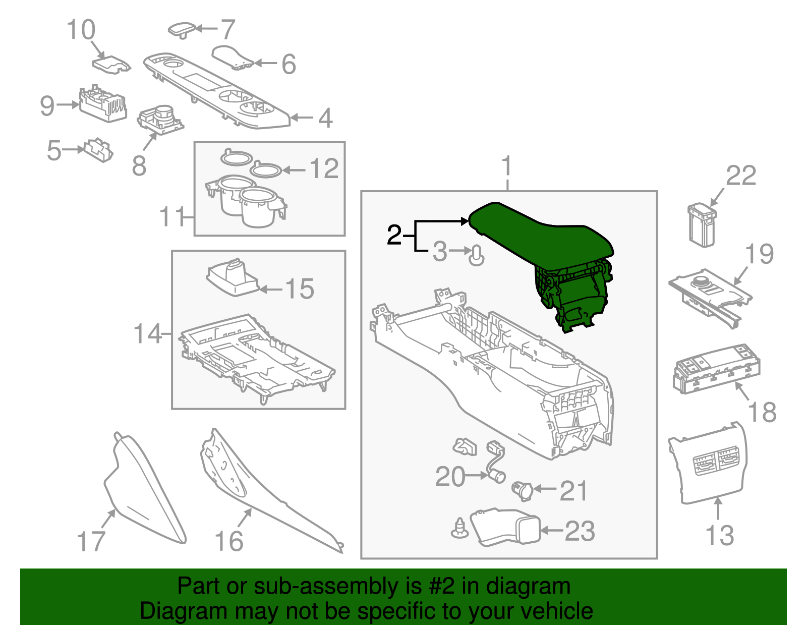 58920-53031-C4 - 2019-2020 Lexus - Armrest | My L Parts