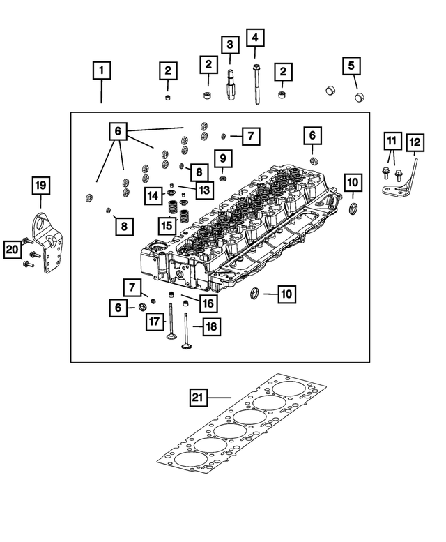 MOPAR CYLINDER HEAD - 68444787AA - 68444787AA | Mopar Online Parts