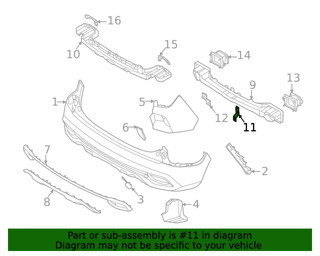 86633-Q5000 - Impact Bar Upper Bracket 2021-2023 Kia Seltos | Kia.Parts ...