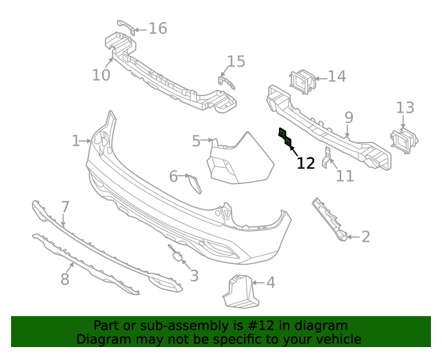 86637-Q5000 - Impact Bar Lower Bracket 2021-2023 Kia Seltos | Kia.Parts ...