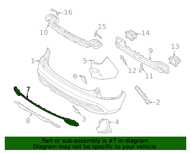 86696-Q5010 - Bumper Trim 2021-2023 Kia Seltos | Kia.Parts Store