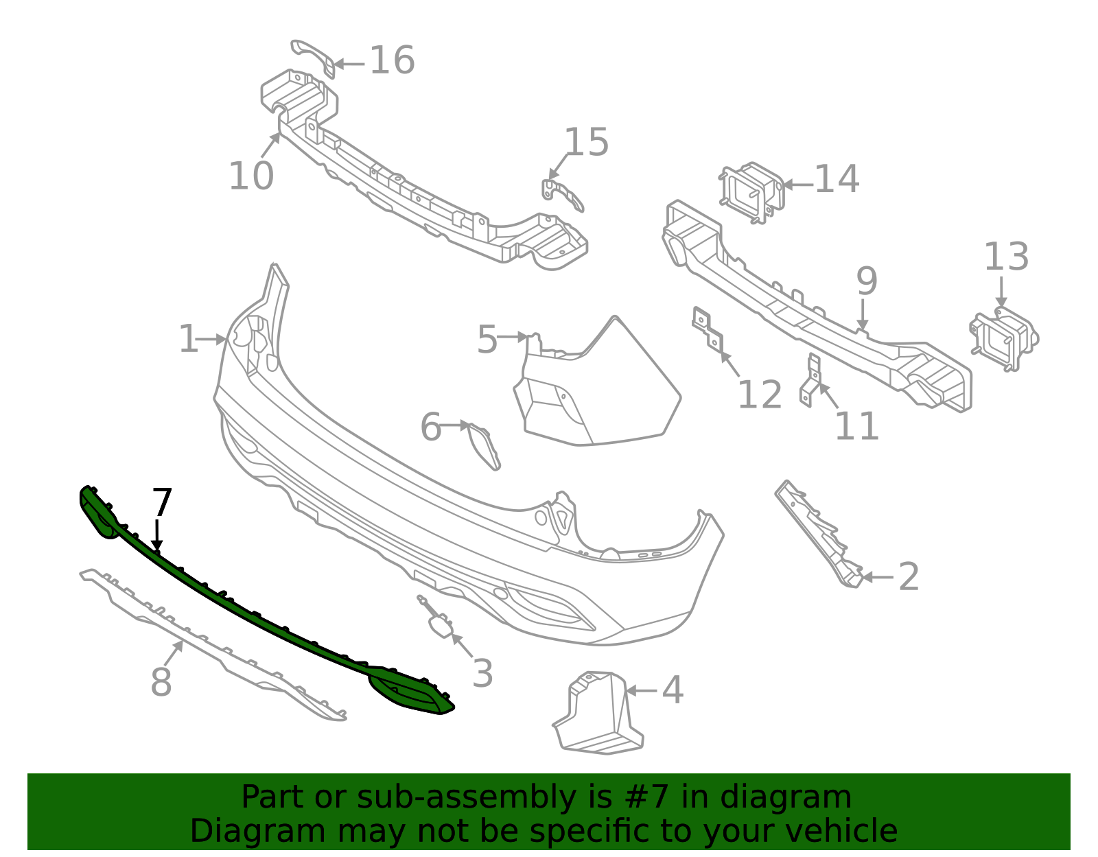 86696-Q5010 - Bumper Trim 2021-2023 Kia Seltos | Kia.Parts Store