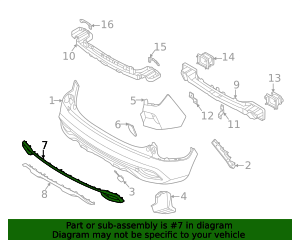 2021-2023 Kia Seltos OEM NEW 2021 Kia Seltos Wagon Rear Bumper Molding ...