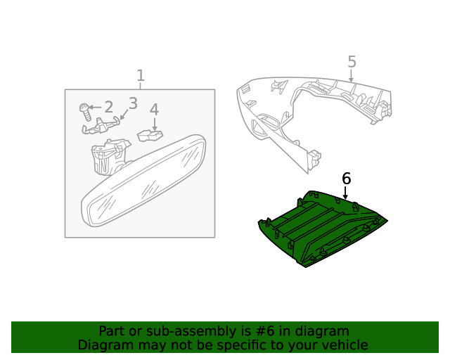 17A-868-438-RM5 - Interior Rear View Mirror Cover 2019-2024 Volkswagen ...