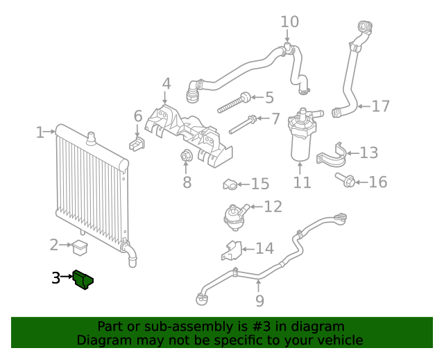 Genuine OEM Auxiliary Radiator Lower Seal Part# LR106991 Fits 2014-2022 ...