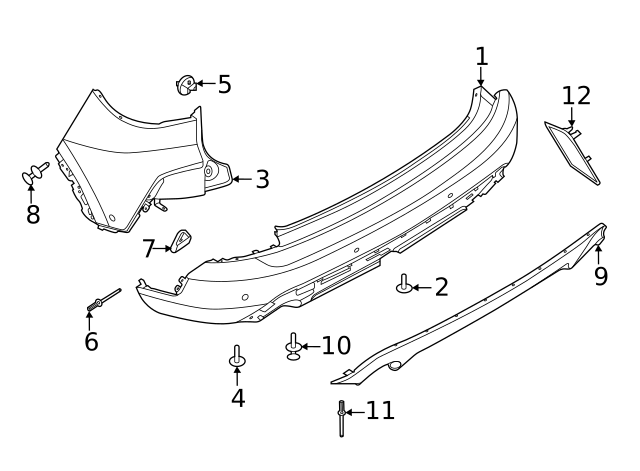 LJ6Z-17K835-AA - Bumper Cover 2020-2024 Ford Escape | Ford Parts Connect