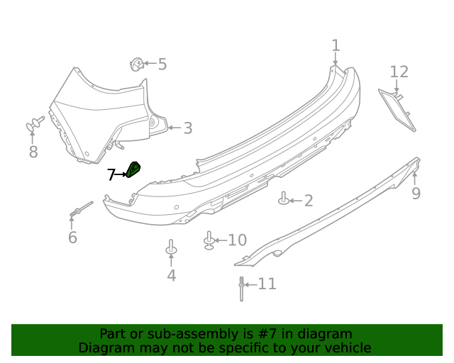 2014-2023 Ford Bumper Extension Cap Clip W710754S439 | GetOEMParts.com