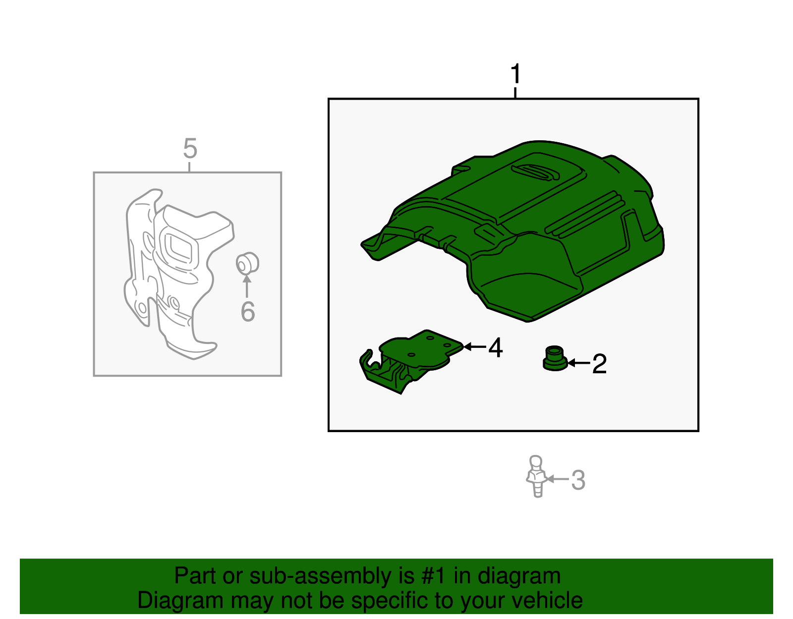 12625893 - Engine Cover 2007-2019 GM | Big 3 Auto Parts