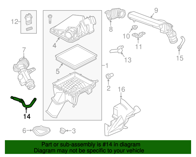 2014-2019 Cadillac XTS PCV Valve Hose 12659585 | GMPartsDirect.com