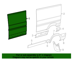 2014-2021 Ram Front Outer Panel - Driver's Side (LH) 68095744AA ...