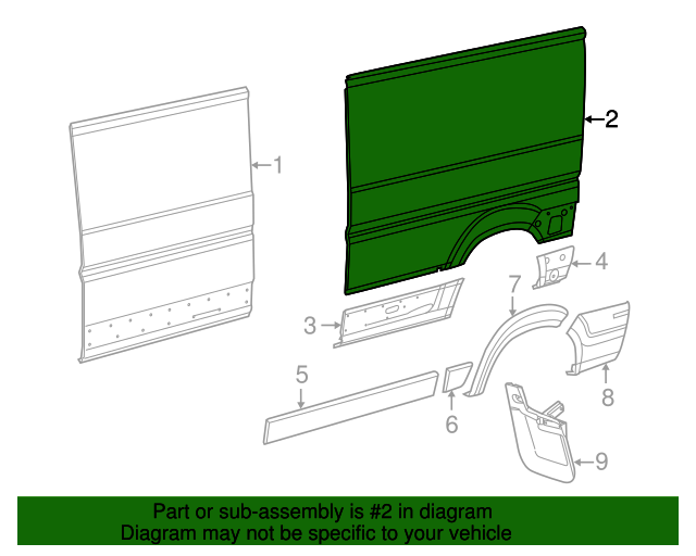 2014-2021 Ram Rear Outer Panel - Driver's Side (LH) 68134178AA ...