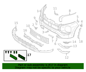 2022-2024 Mitsubishi License Mount 6430A402 | Mitsubishi Parts Warehouse