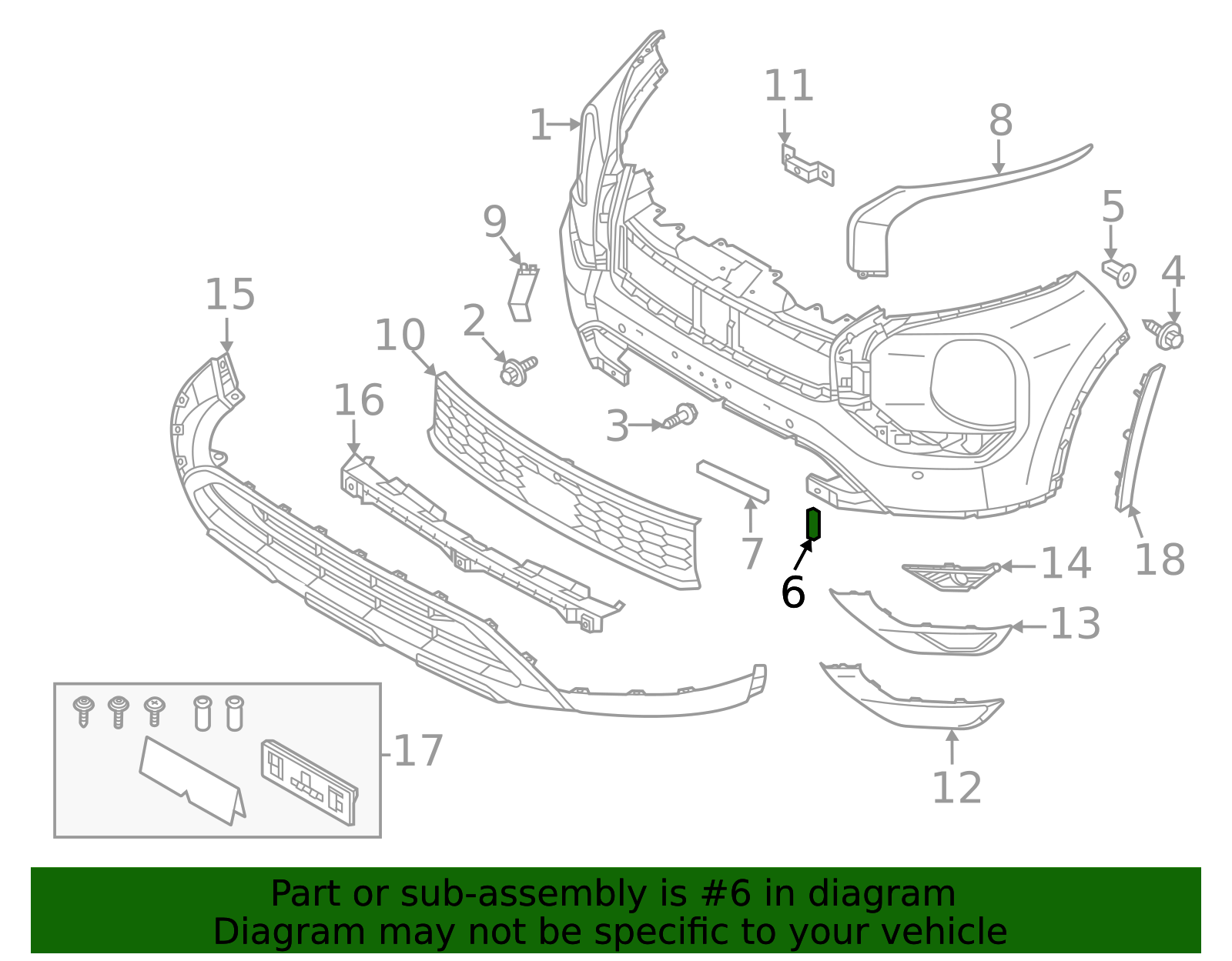 6400L489 - Bumper Cover Pad 2022-2024 Mitsubishi | Mitsubishi Direct Parts