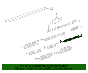 1999-2019 GM Vehicle Name Plate 84306694 | TascaParts.com