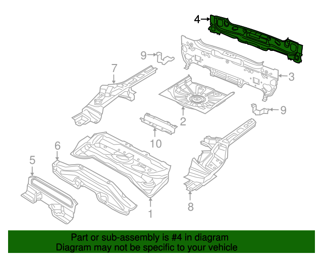 2015-2020 Jeep Renegade Rear Body Reinforced 68246341AA | TascaParts.com