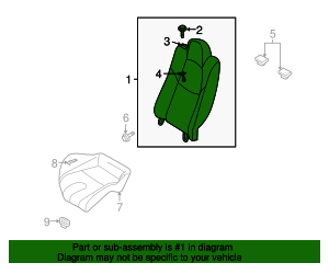 FF60-57-450C-02 - Seat Back Assembly 2006-2011 Mazda RX-8 | Bam ...