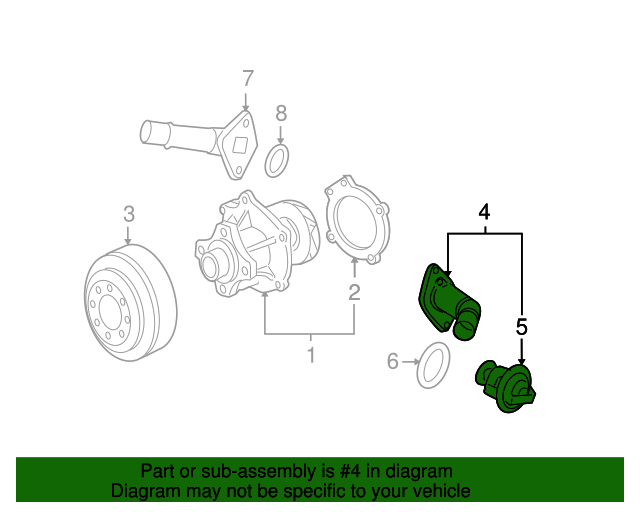 2004-2012 GM Engine Coolant Thermostat and Housing Assembly 12622316 ...
