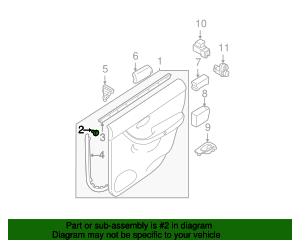 2000-2008 Subaru Door Trim Panel Clip 909130034 | Subaru Parts Store