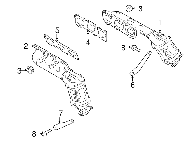 28510-3CKA0 - Catalytic Converter with Integrated Exhaust Manifold 2015 ...