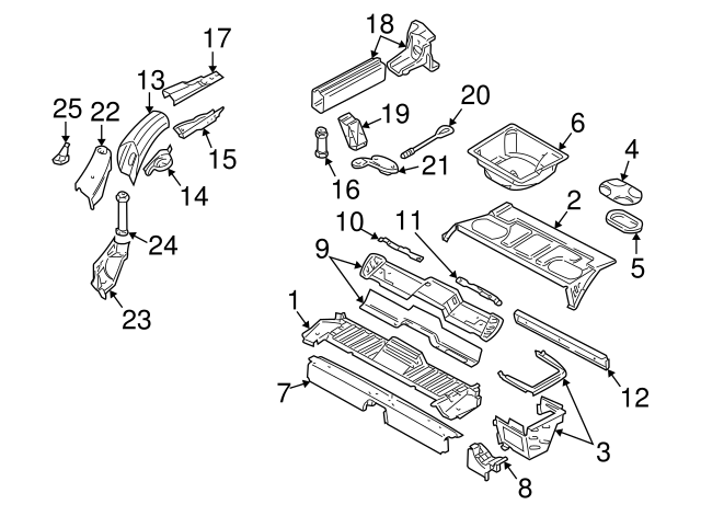 4D0-804-001 - Spare Tire Panel 1997-2000 Audi | Audi OEM Parts