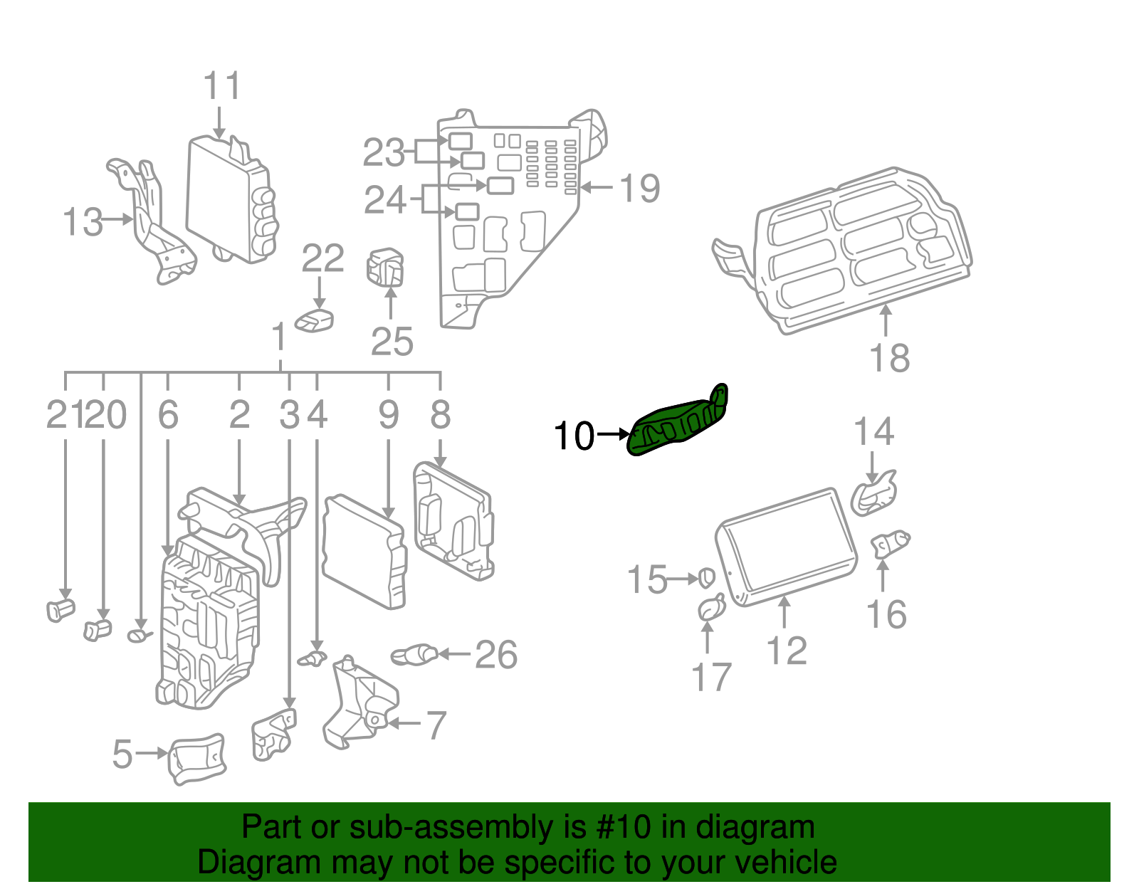 2001-2003 Toyota Prius 2001-2003 Toyota Prius - Computer 89111-47010 ...