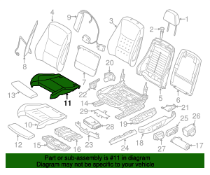 Genuine BMW 52-10-2-992-743 | Cushion Cover | FREE Shipping on Most ...