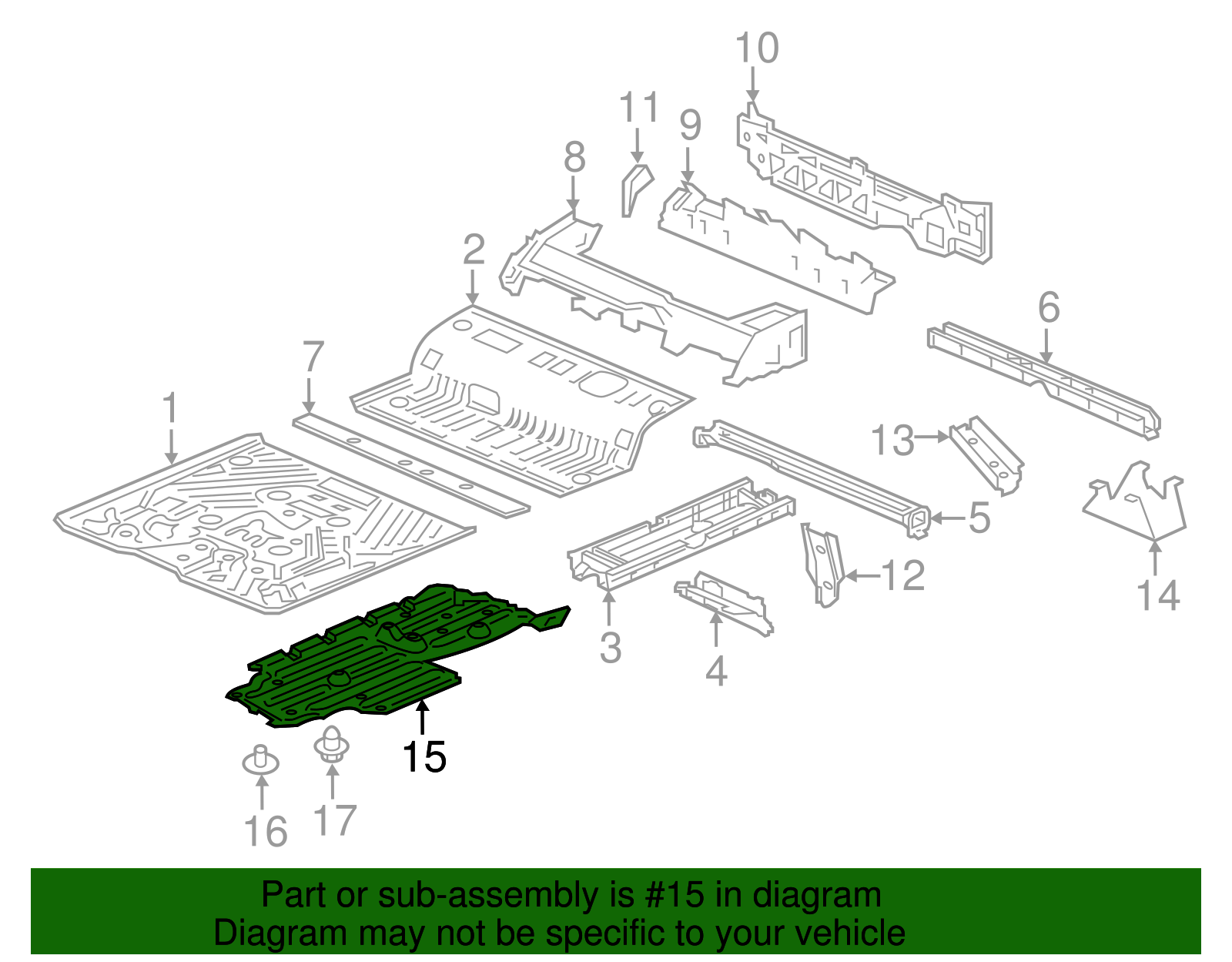 74566-T6Z-A00 - Floor Pan Splash Shield 2017-2025 Honda Ridgeline ...