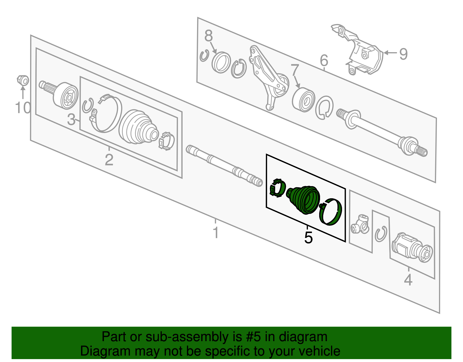 44017-T3M-A21 - 2015-2017 Honda Accord - Boot Set Inboard | Honda Car ...