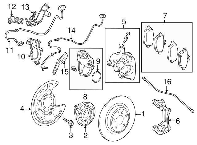 246-540-13-05 - Parking Brake Actuator Connector 2014-2019 Mercedes ...