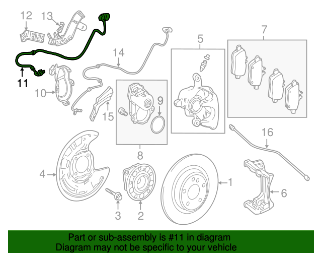 246-540-13-05 - Parking Brake Actuator Connector 2014-2019 Mercedes ...