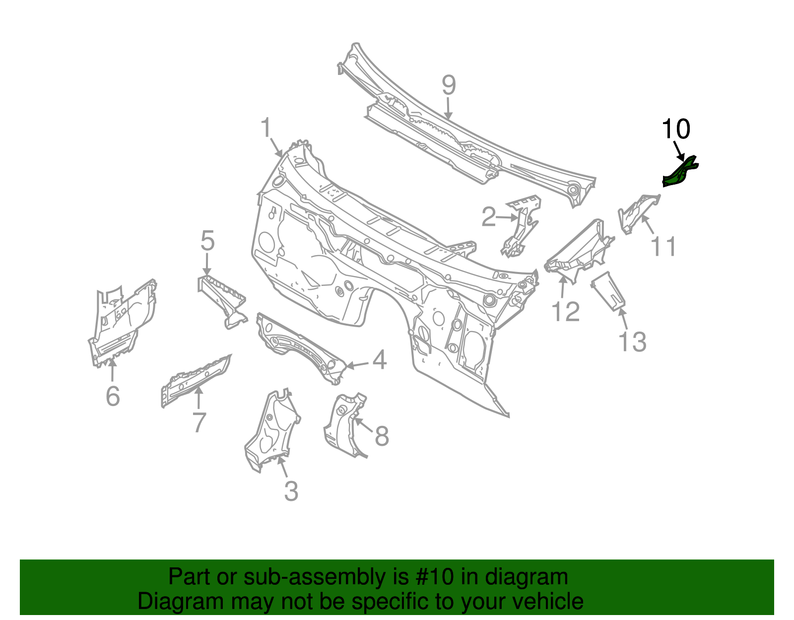 51713402958 - 2004-2010 BMW X3 Upper Cover (51-71-3-402-958) | BMW of ...