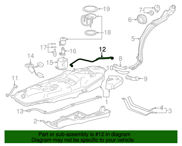 2013-2018 Toyota RAV4 Fuel Tank Vent Hose 77015-0R020 | AutoNationParts.com