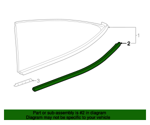 2017-2023 Mercedes-Benz Quarter Panel Molding 205-670-05-22-2B53 ...