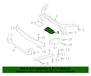 177-505-17-00 - Radiator Support Air Duct 2020-2022 Mercedes-Benz A 35 ...