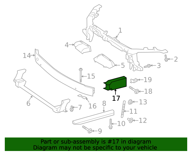 177-620-23-00 - Bumper Bracket 2019-2023 Mercedes-Benz | Mercedes-Benz ...
