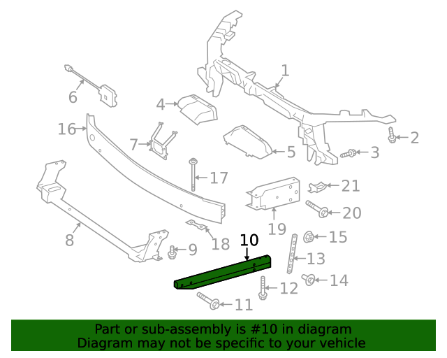 2019-2021 Mercedes-Benz Radiator Support Side Support 1776225100 | Shop ...