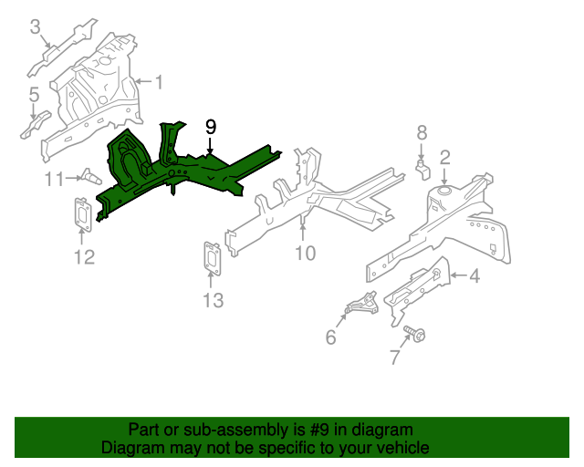 2018-2020 Hyundai Elantra GT Side Member Assembly 64602-G3000 | OEM ...