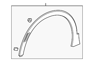 2020 Cadillac XT4 Wheel Opening Molding 84626705 | GMPartsDirect.com