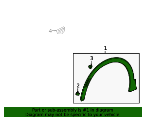 84626702 - Front Passenger Side Wheel Opening Molding 2019-2023 ...