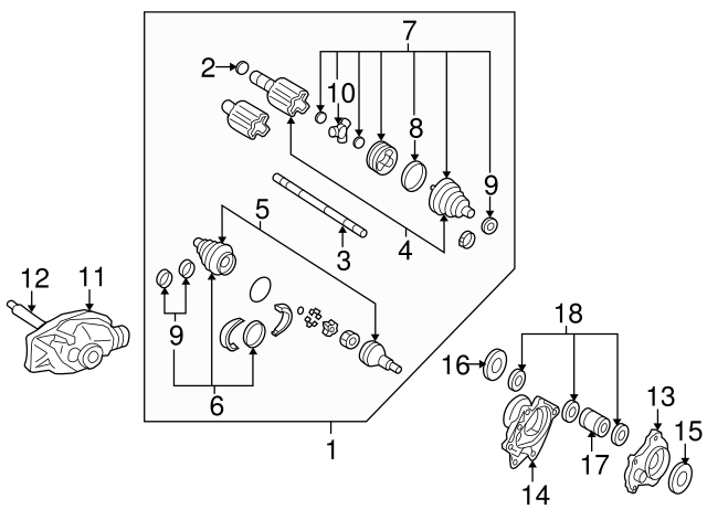 Genuine Drive Axle Seal for 2005-2009 Saab 9-7x | Part# 12479302 | Over ...