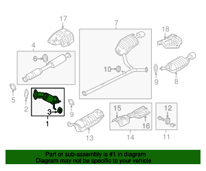 2012-2015 Kia Optima Exhaust Pipe 28610 3Q000 | OEM Parts Online