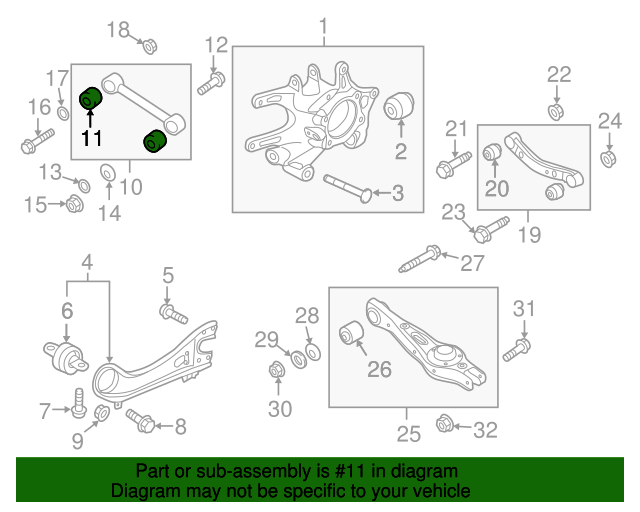 2013-2018 Hyundai Track Bar Bushing 55253-2W100 | OEM Parts Online