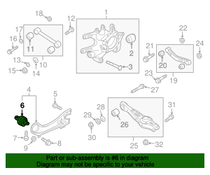 2013-2014 Hyundai Trailing Arm Bushing 55274-2W000 | Retail Performance ...