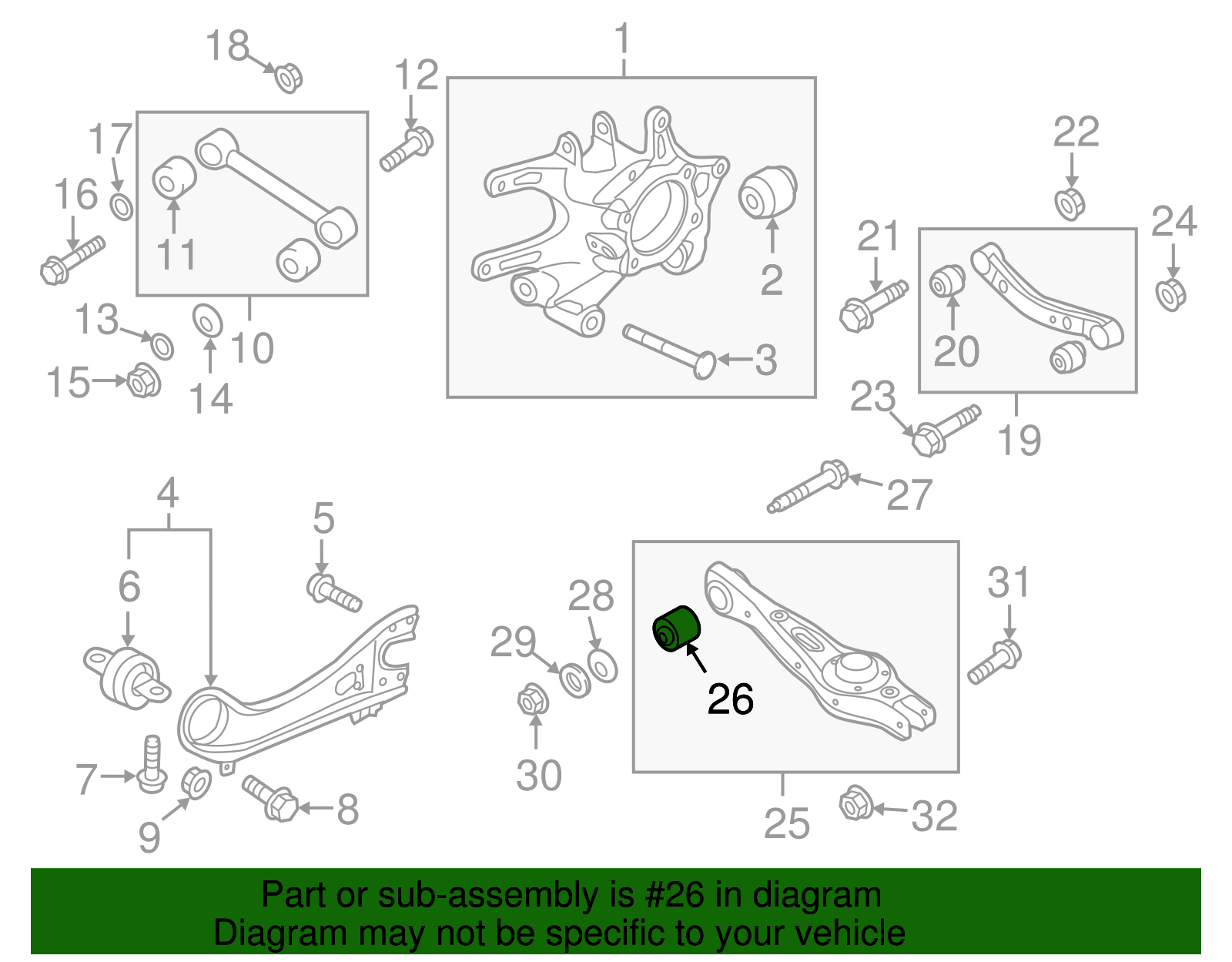 55215-2W000 - Lower Control Arm Bushing - 2013-2019 Hyundai | World OEM ...